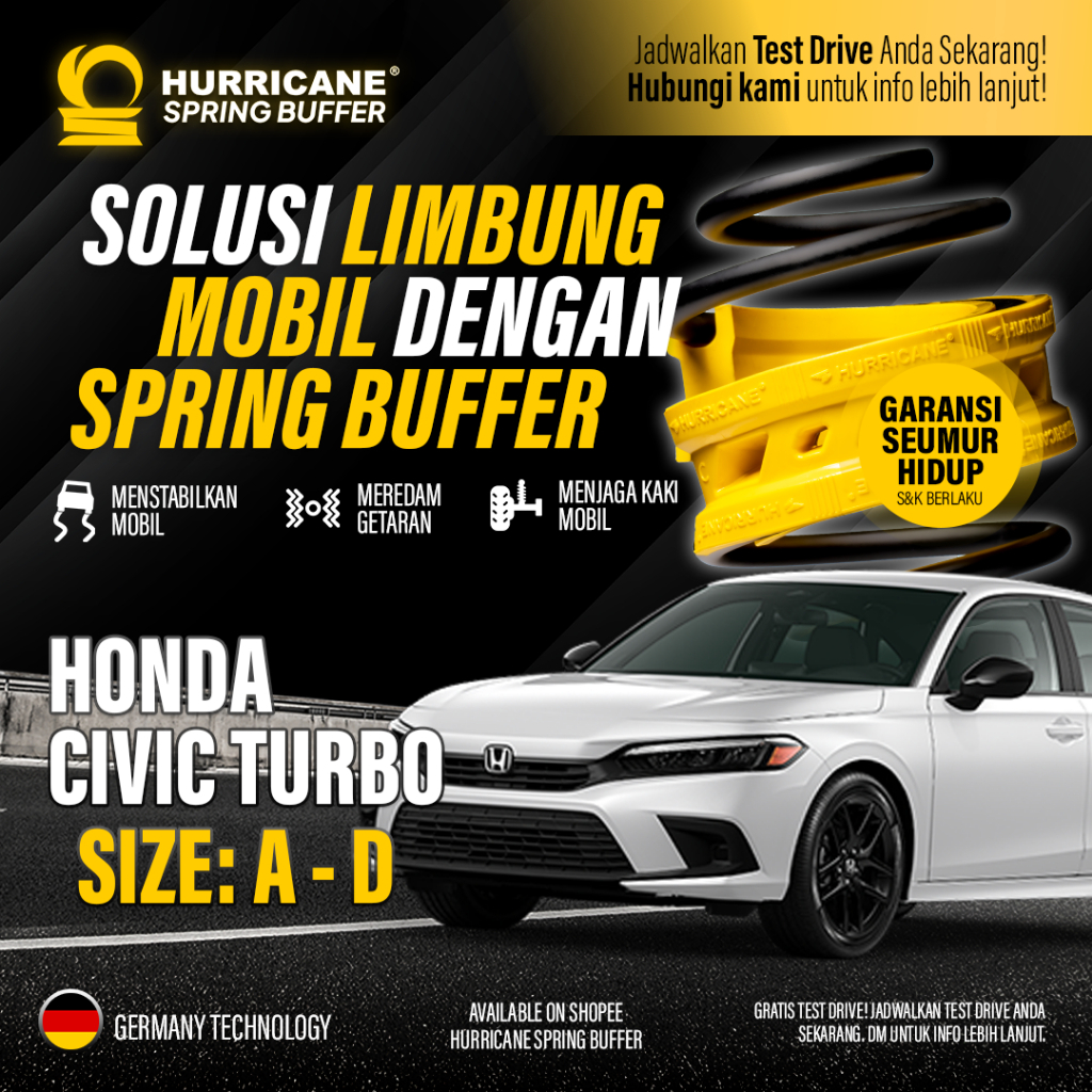 Jual BANTALAN PER CIVIC TURBO SPRING BUFFER HURRICANE GARANSI SEUMUR ...