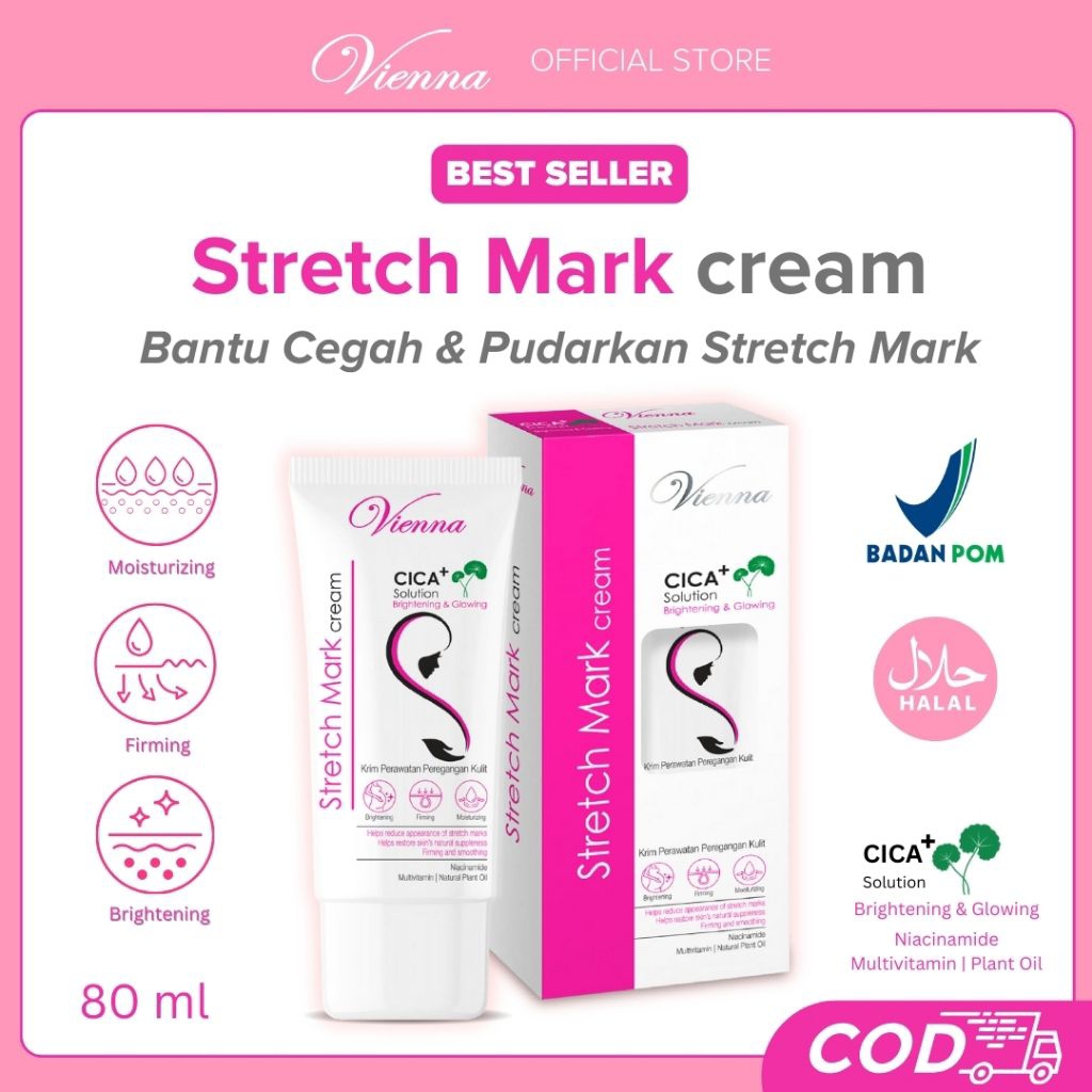 Jual VIENNA STRETCH MARK CREAM - 80ML TUBE | Shopee Indonesia