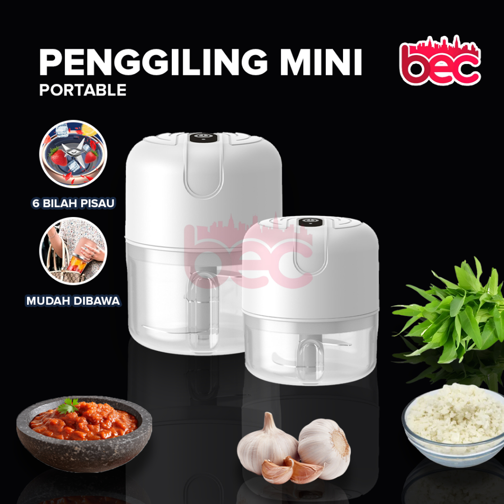 Jual [BEC] USB Mini Chopper Blender Portable | Gilingan Mini Bumbu dan ...