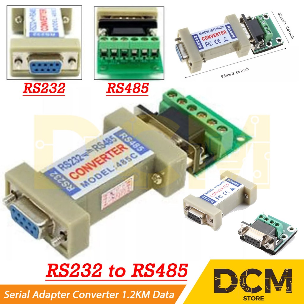 Jual Serial Adapter Converter RS232 to RS485 1.2KM Data | Shopee Indonesia