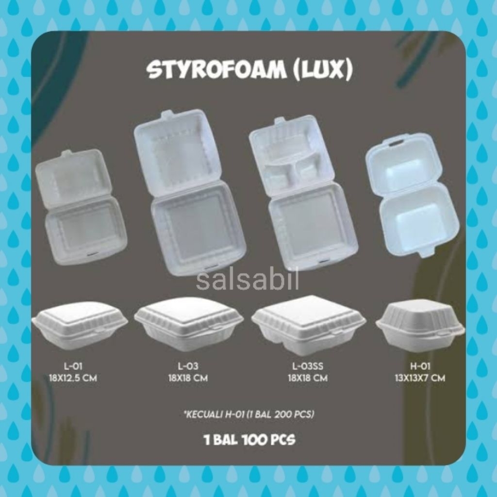 Jual Stereofoam makanan / foam lux bubur burger bento seblak | Shopee ...