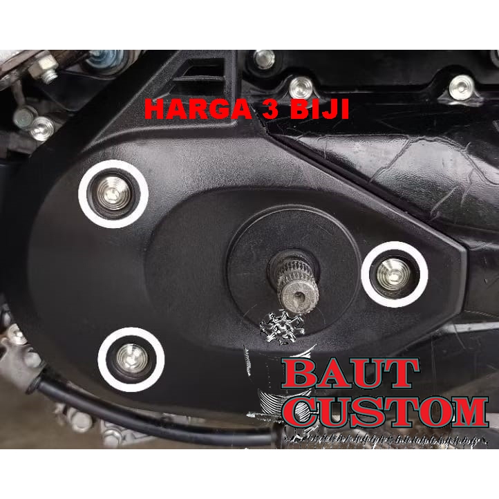 Jual Baut Cover CVT Beat Delux , Genio Model Umbrella Spiral Stainless ...