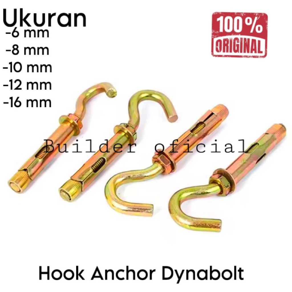 Jual Hook Anchor Dynabolt 6mm 8mm 10mm 12mm 16mm Dynabolt Anchor Bolt ...