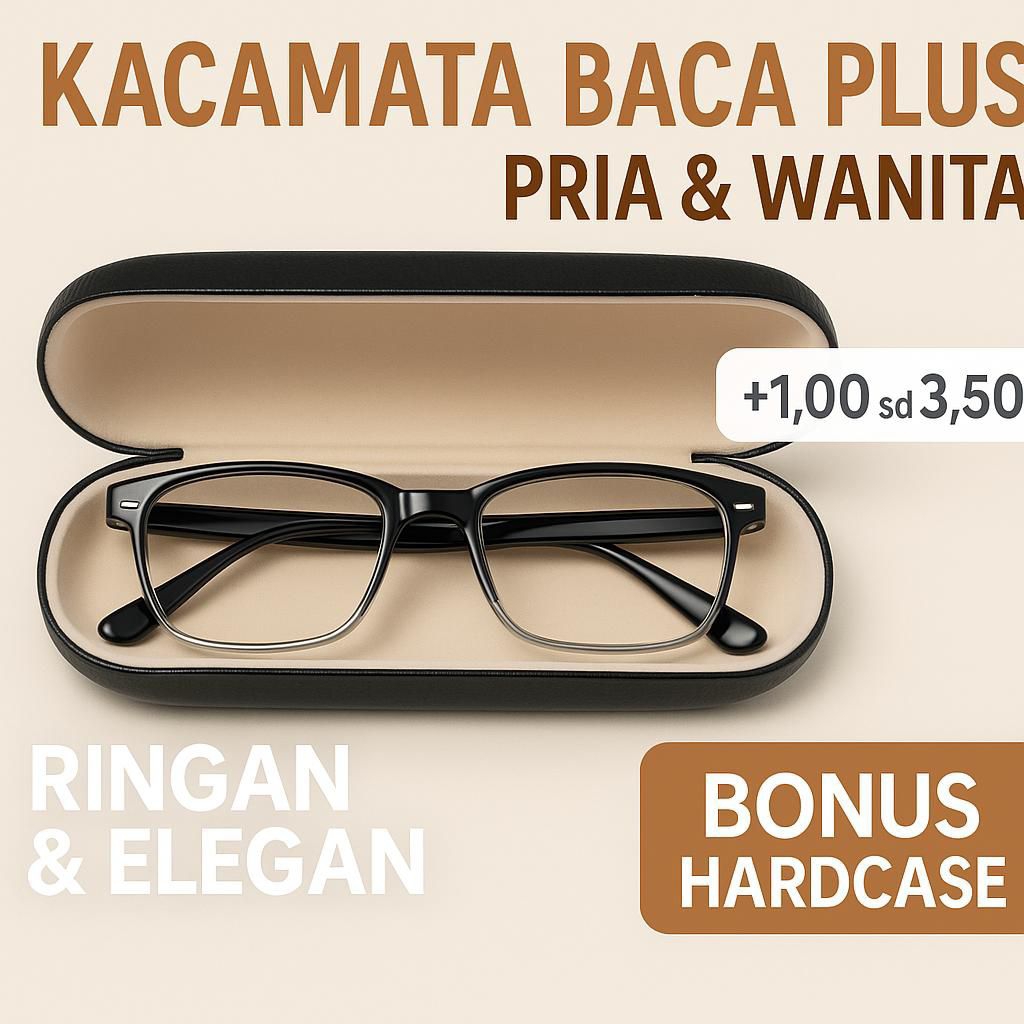 Jual Kacamata Baca Plus +0.50 s/d +4.00 untuk Orang Tua – Ringan ...