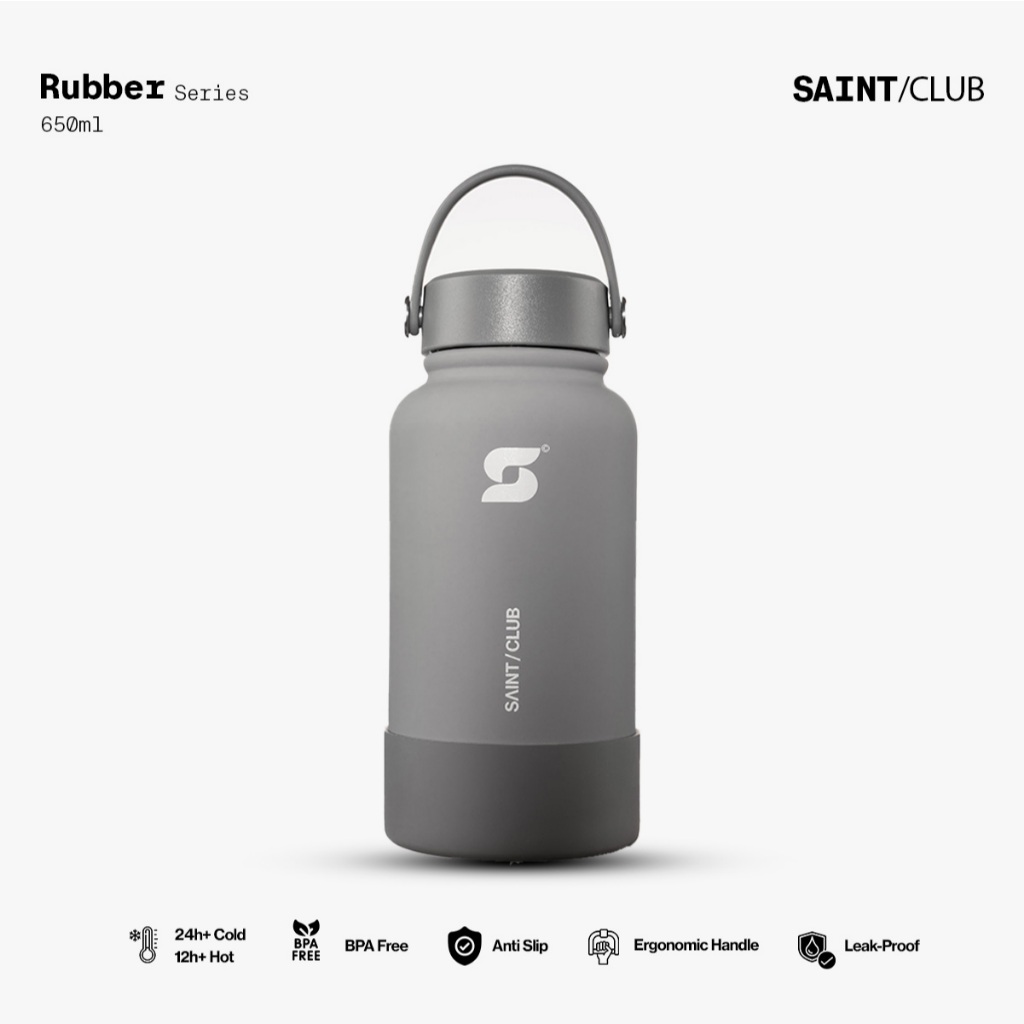 Jual Saint Club Rubber Graphite Tumbler Stainless 650ml Botol Minum ...