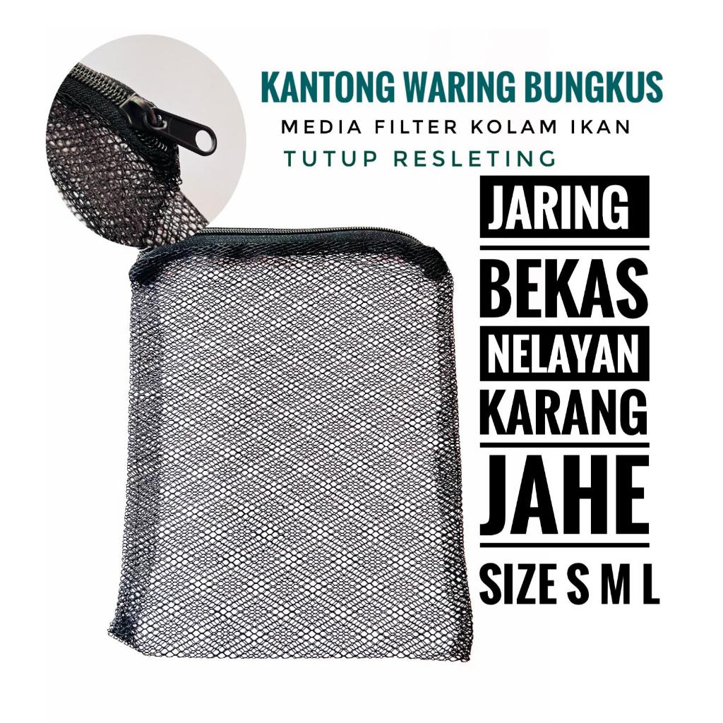 Jual kantong waring jaring media filter + RESLETING akuarium kolam ikan ...