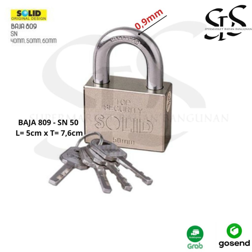 Jual Gembok Solid 60mm gembok solid 50mm Gembok Solid 40mm Gembok Baja ...