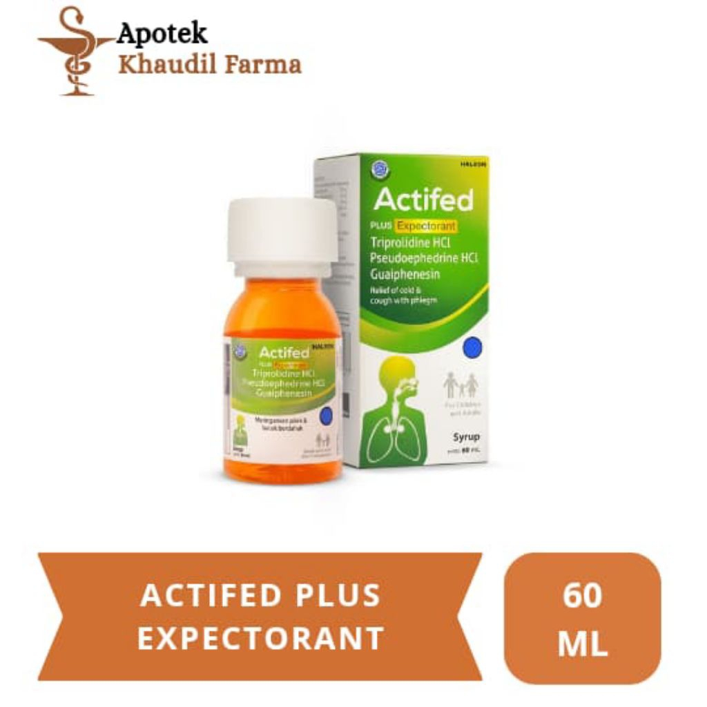 Jual ACTIFED PLUS EXPECTORANT SYRUP 60 ML | Shopee Indonesia