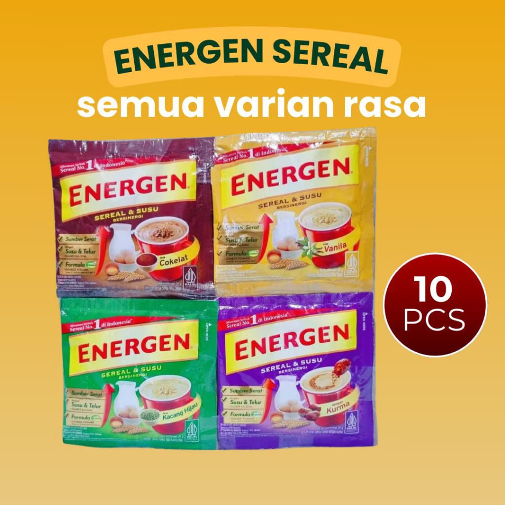 Jual ENERGEN minuman sereal renceng 35gram EXP2026 | Shopee Indonesia