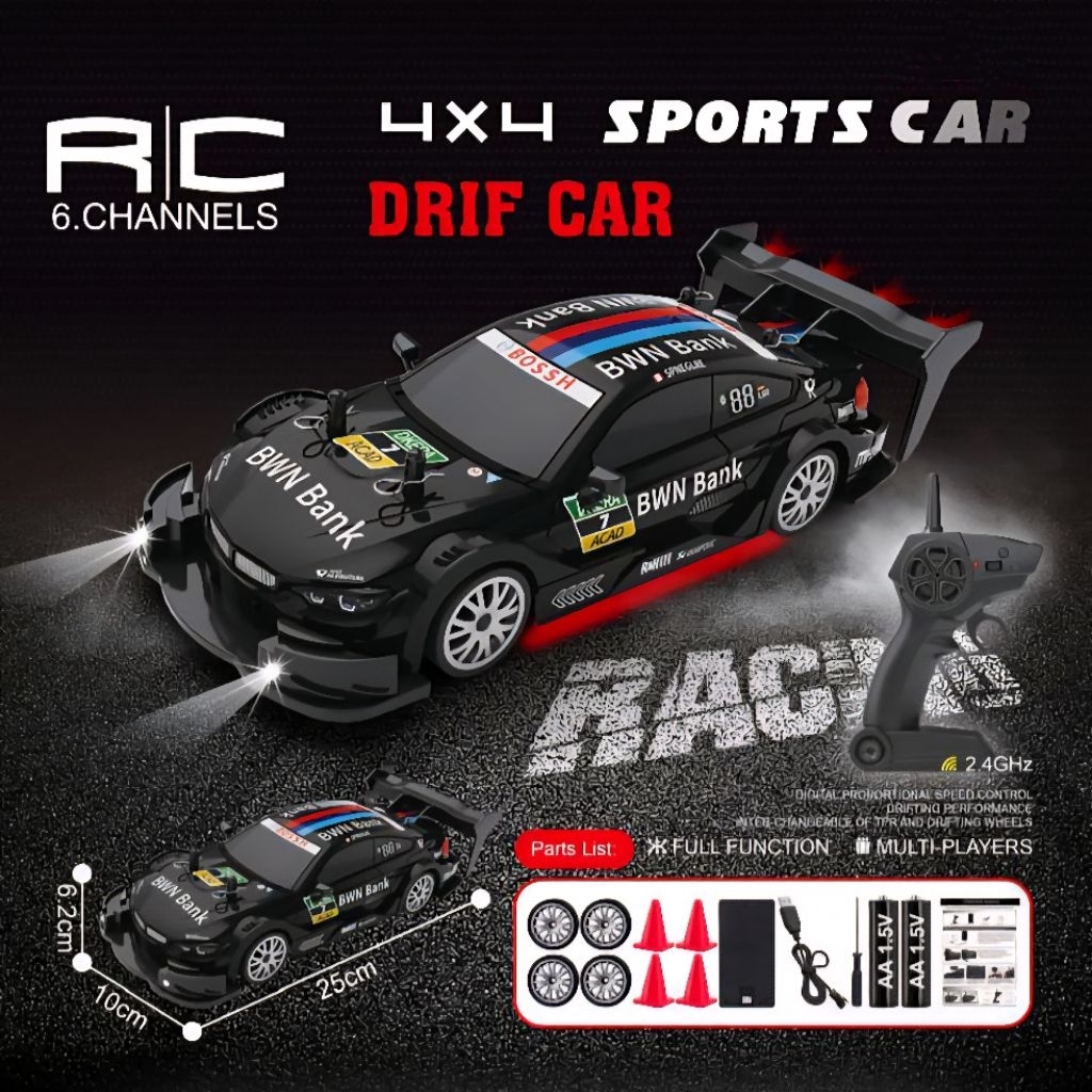 Jual Mainan Remote Control Racing Fierce Racer Drift Car +Ban Drift dan ...