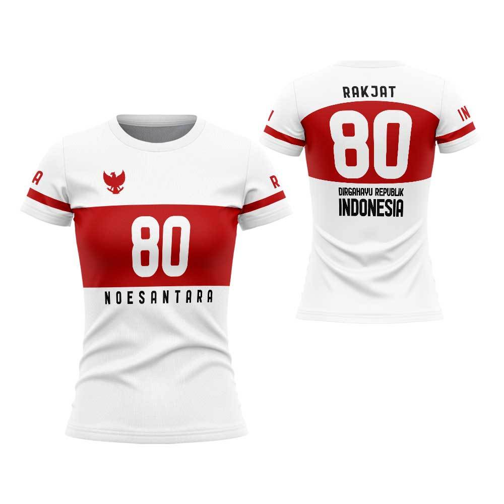 Jual Kaos Jersey 17 Agustus Kemerdekaan Indonesia Hut RI-Ke 80 Tahun Terbaru Lengan Pendek ...