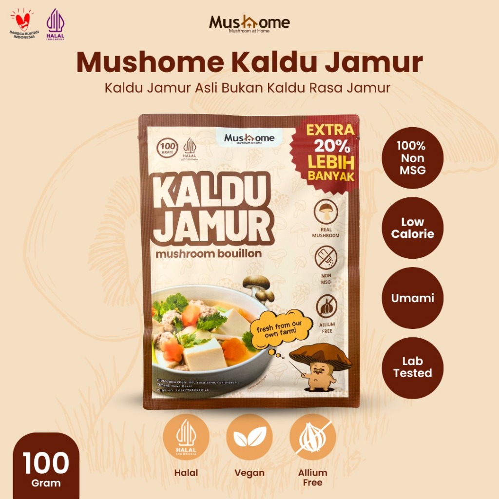 Jual Kaldu Jamur Asli Pilihan 100gr - Mushome - Non MSG - Rendah Kalori ...