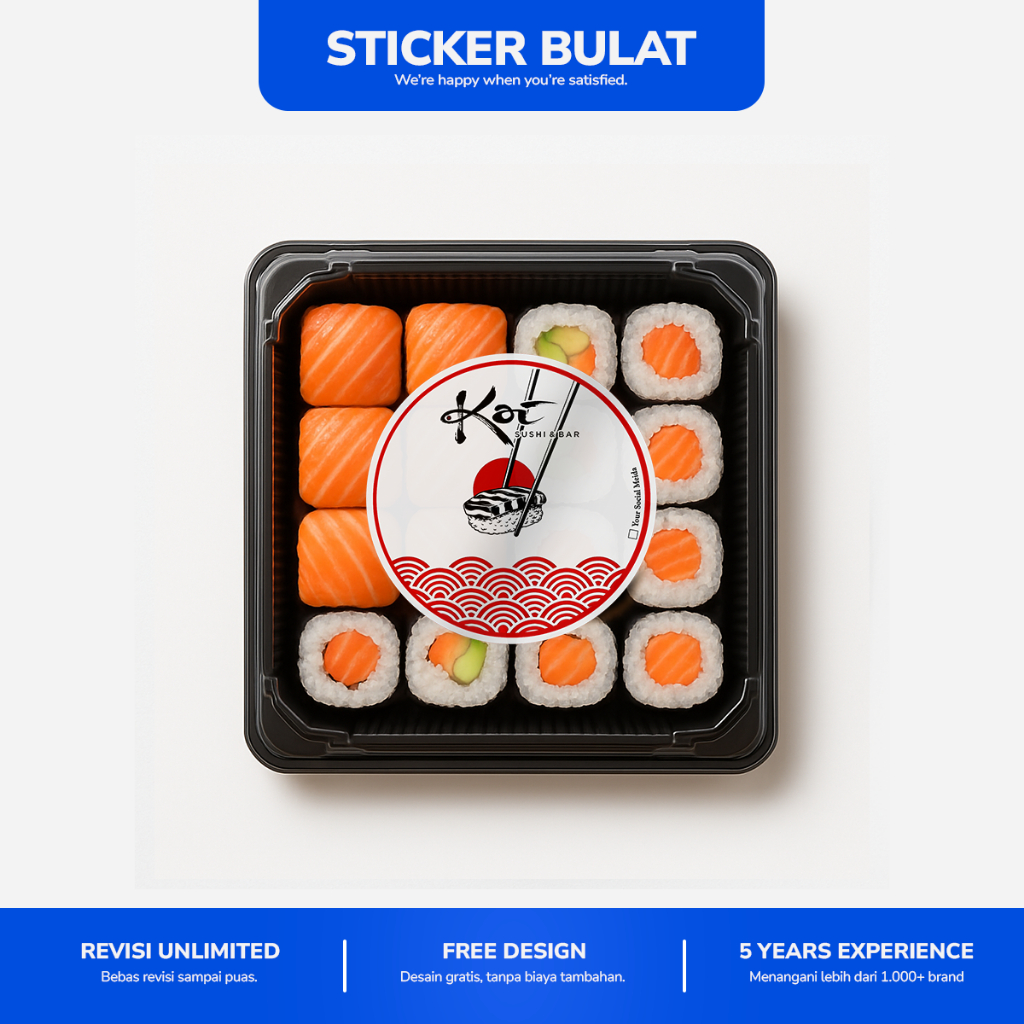 Jual Sticker Bulat Custom FREE DESIGN | Cetak Label Makanan Desain ...