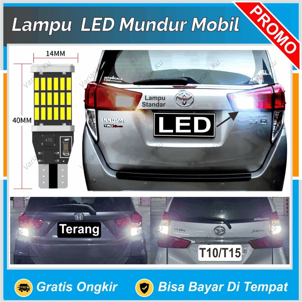 Jual LAMPU MUNDUR MOBIL ATRET T15 T10 45 LED DAJJAL SENJA SEIN MOTOR ...
