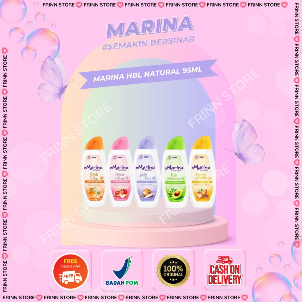 Jual MARINA - HAND BODY LOTION NATURAL 95ML ALL VARIANT | Shopee Indonesia