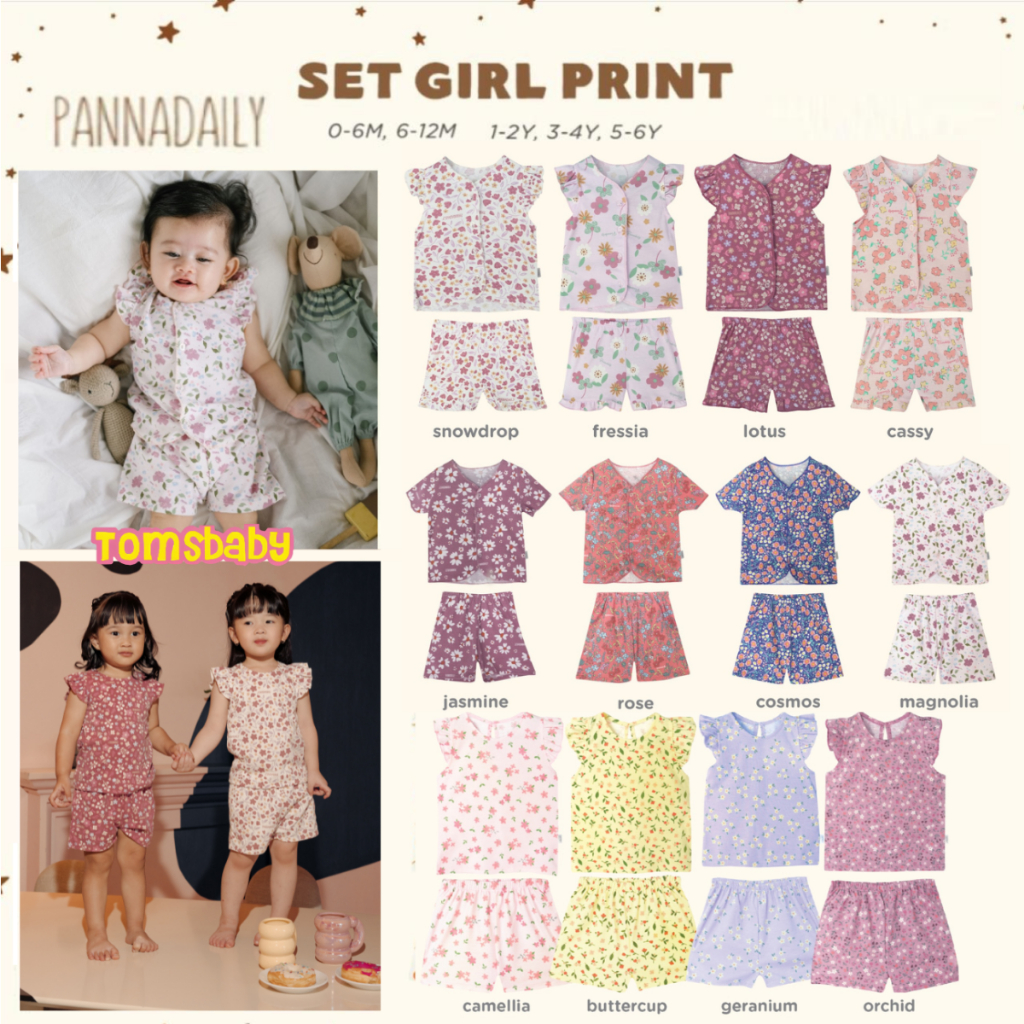 Jual [PART 1] [TOMS] BOHOPANNA - PANNA DAILY (1stel) Short Set Baby ...