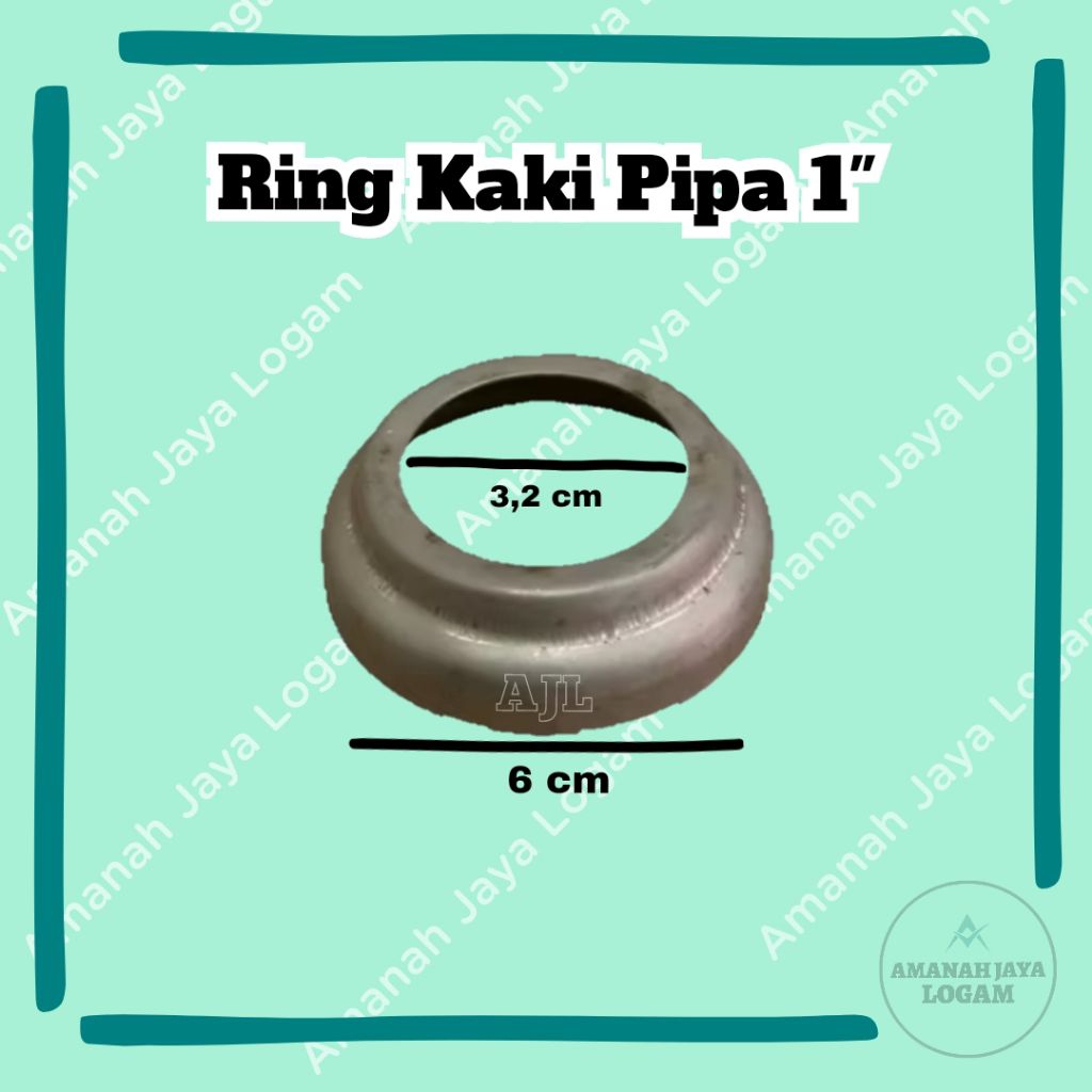 Jual Ring Kaki Pipa 1 Inch // Tapak Kaki Ring Cembung //Aksesories ...