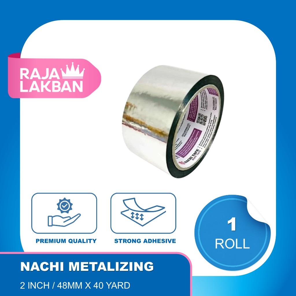 Jual NACHI Lakban Perak Aluminium Metalized OPP 2 inch 48mm 40 yard ...