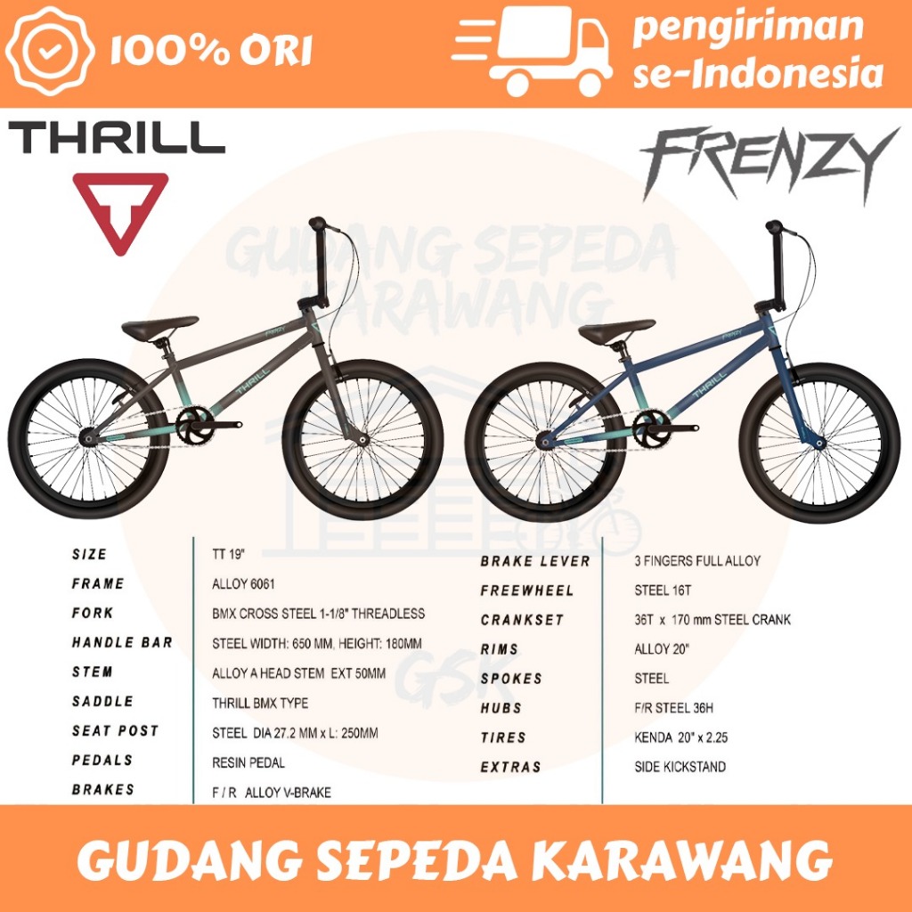 Jual SEPEDA ANAK THRILL BMX FRENZY 20INCH | Shopee Indonesia