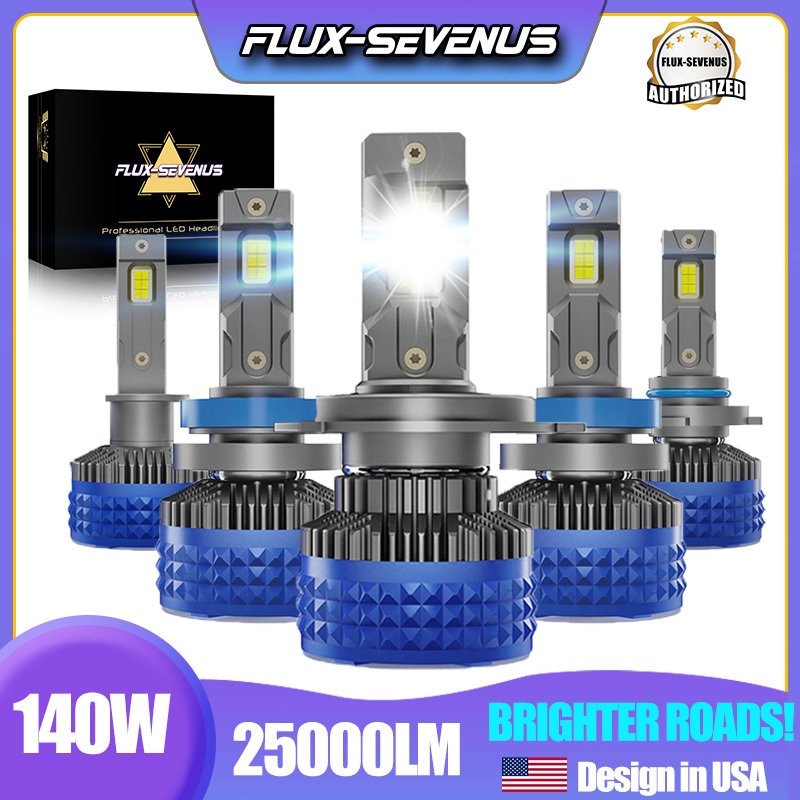 Jual Flux-Seven US ULTRA Pro H4 LED Lampu Depan Bulb 140W 25000LM 6500K ...