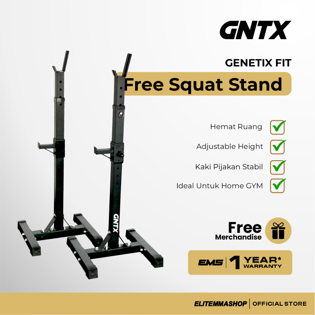 Jual GENETIX FIT Free Squat Stand | Shopee Indonesia