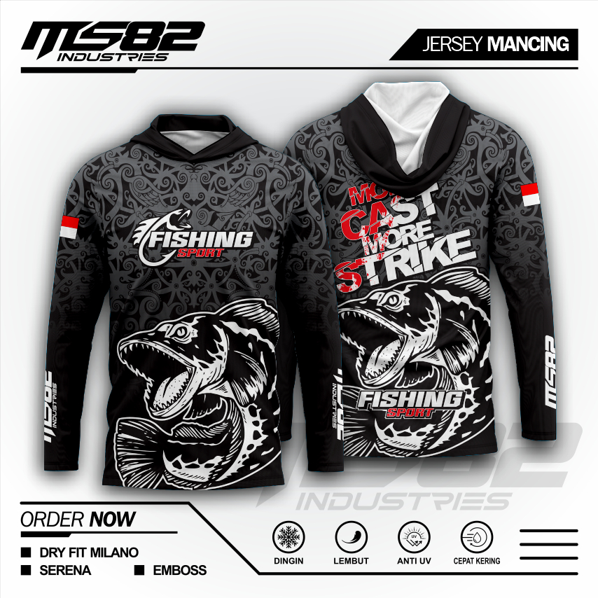 Jual MS82 JERSEY MANCING MOTIF BATIK ABU JERSEY MANCING CASTING TOMAN ...