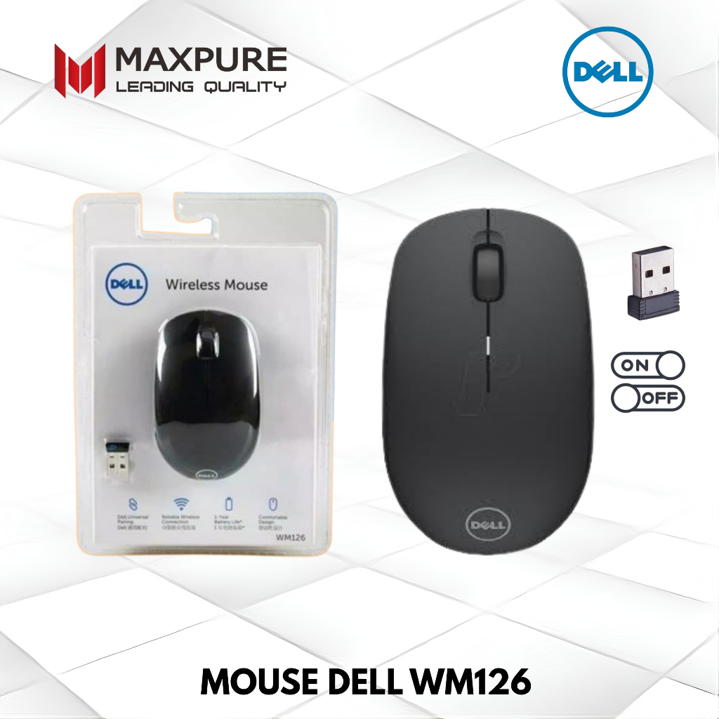 Jual Dell Wireless Mouse WM126 / Mouse Wireless / WM 126 / Mouse Dell ...