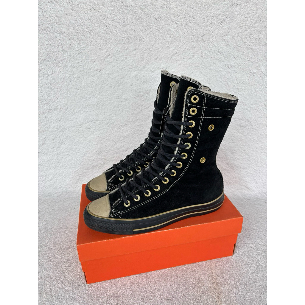 Jual ( Size 40 ) Converse CT XHi Shearling Fullblack Suede | Shopee ...
