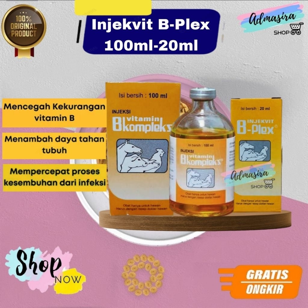 Jual Injekvit B PLEX VITAMIN B KOMPLEKS Injeksi 20 ml 100 ml MEDION ...