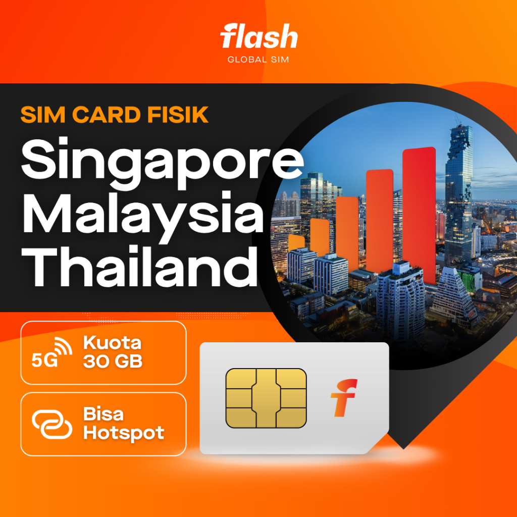 Jual Flash Global SIM Card Singapore, Malaysia & Thailand Big Quota ...