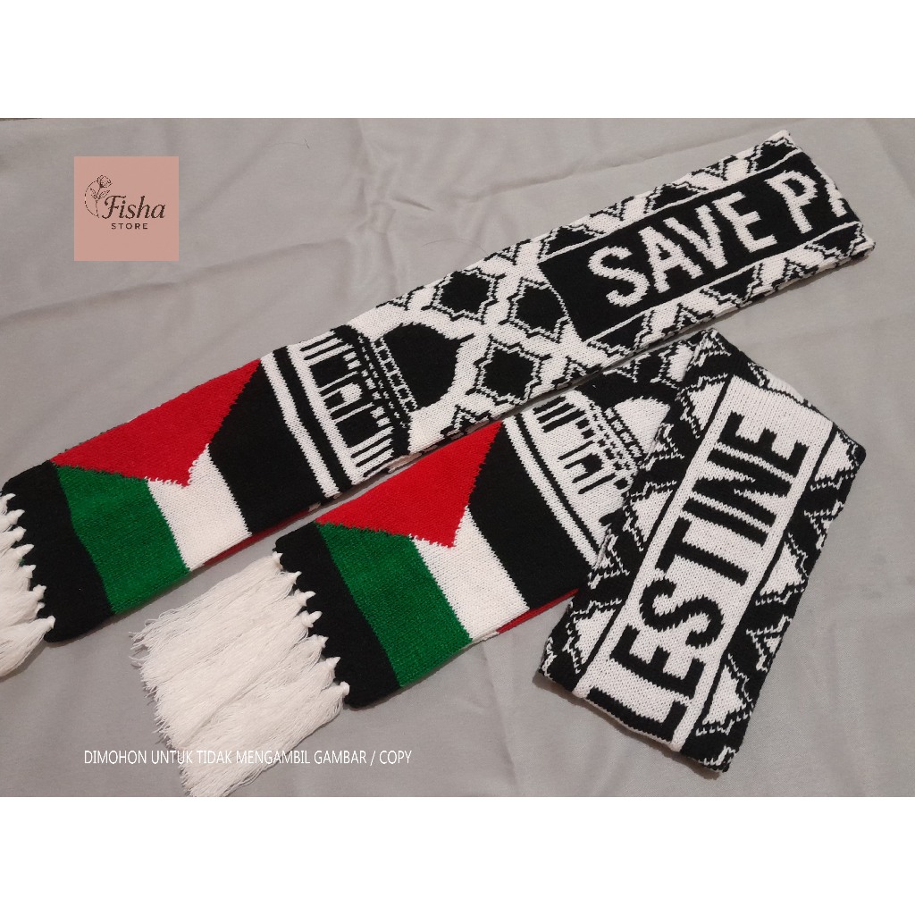 Jual SYAL PALESTINA, Syal Pria Wanita atribut Palestina, Syal Rajut ...