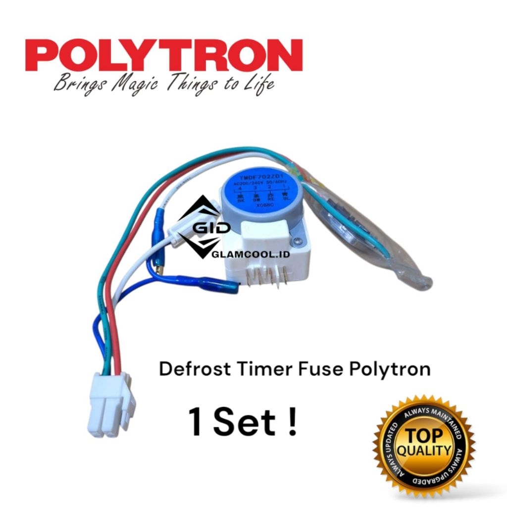 Jual TIMER DEFROST BIMETAL FUSE KULKAS POLYTRON 2 PINTU HARGA 1 SET ...