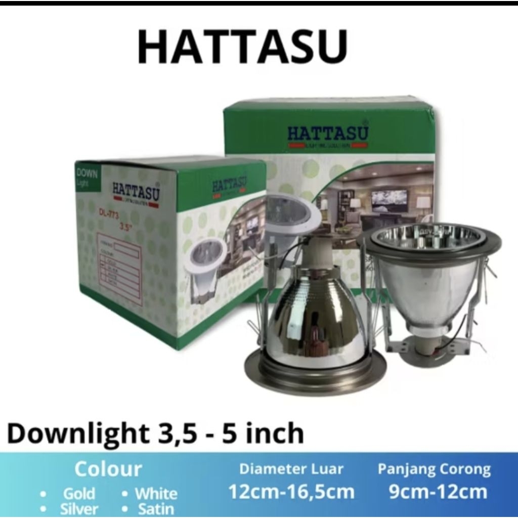 Jual Fitting Downlight Hattasu/Chakasu 2.5,3.5,4.5 Inc | Shopee Indonesia