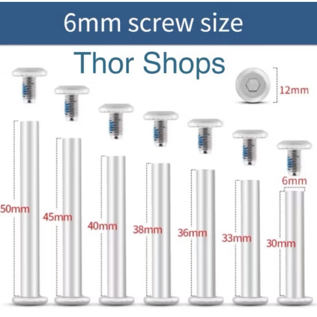 Jual Baut as skrup diameter 6 mm mur pin pen bolt screws axle rivet ...