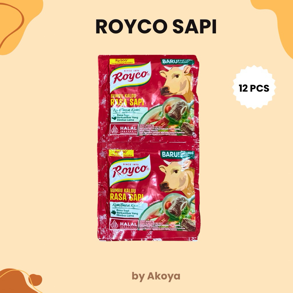 Jual ROYCO RASA SAPI 9GR 12 SACHET PENYEDAP RASA | Shopee Indonesia