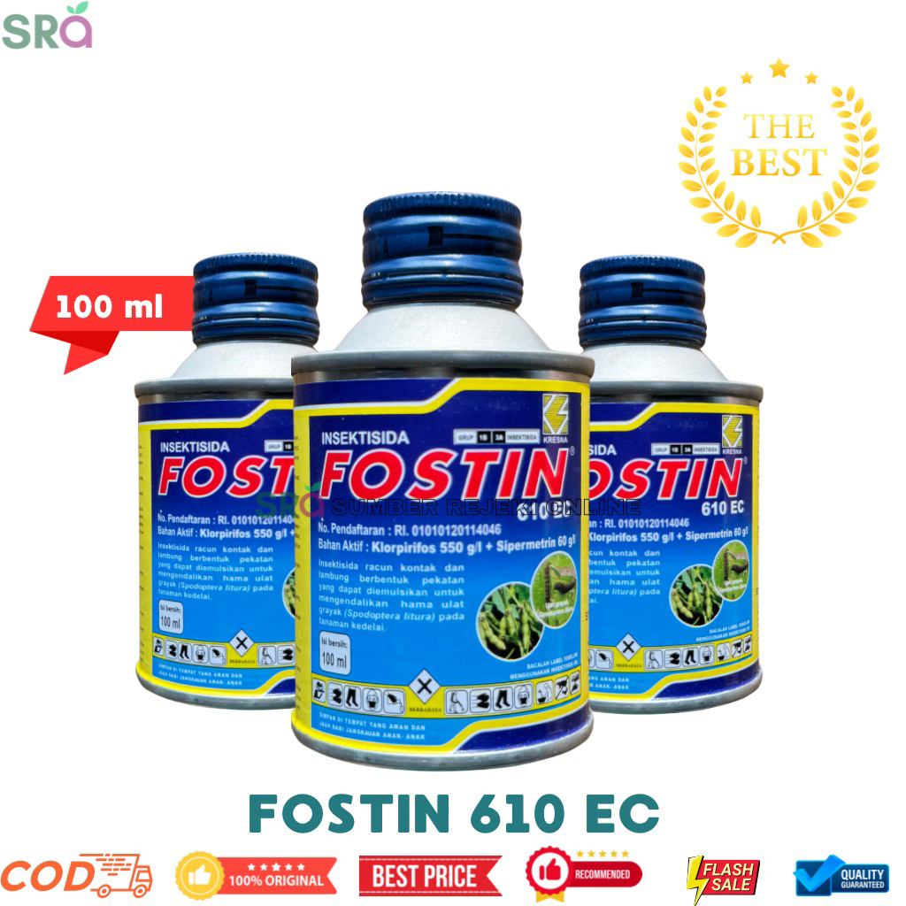 Jual FOSTIN 610 EC - 100ML INSEKTISIDA Double Bahan Aktif Untuk Hama ...