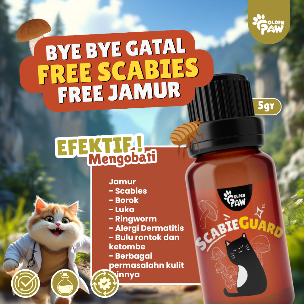 Jual Golden Paw - ScabieGuard 5gr Obat Jamur Kucing Minum Luka Penyakit ...