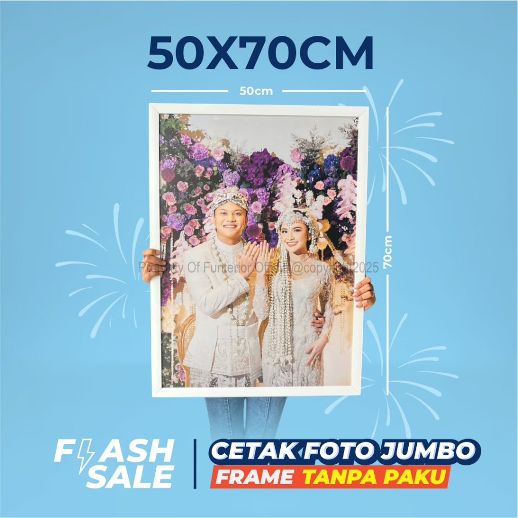 Jual CETAK FOTO PLUS BINGKAI 20R (50X70CM) FRAME EXCLUSIVE (PREWED ...