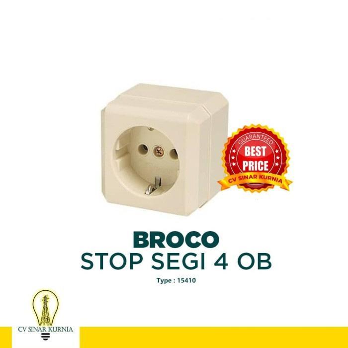 Jual Stop Kontak Merk Broco 15410 Stop Segi OB OUTBOW | Shopee Indonesia