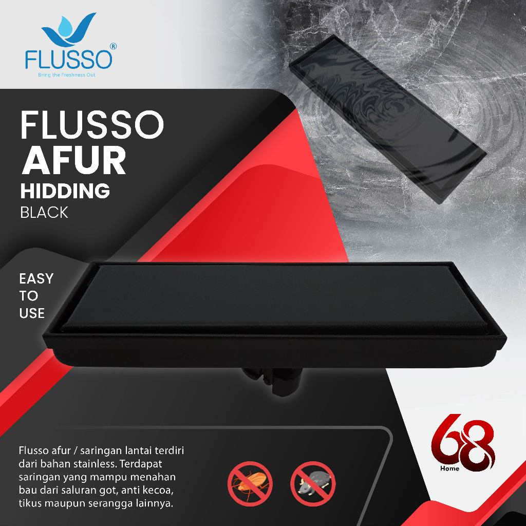 Jual Flusso Smart Floor Drain Afur Hidding Saringan Got Kamar Mandi ...