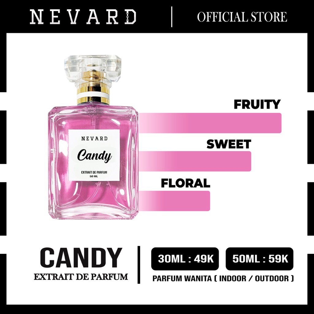 Jual Parfum Wanita - NEVARD Extrait De Parfum | Praluxy, Candy, Heart | Shopee Indonesia