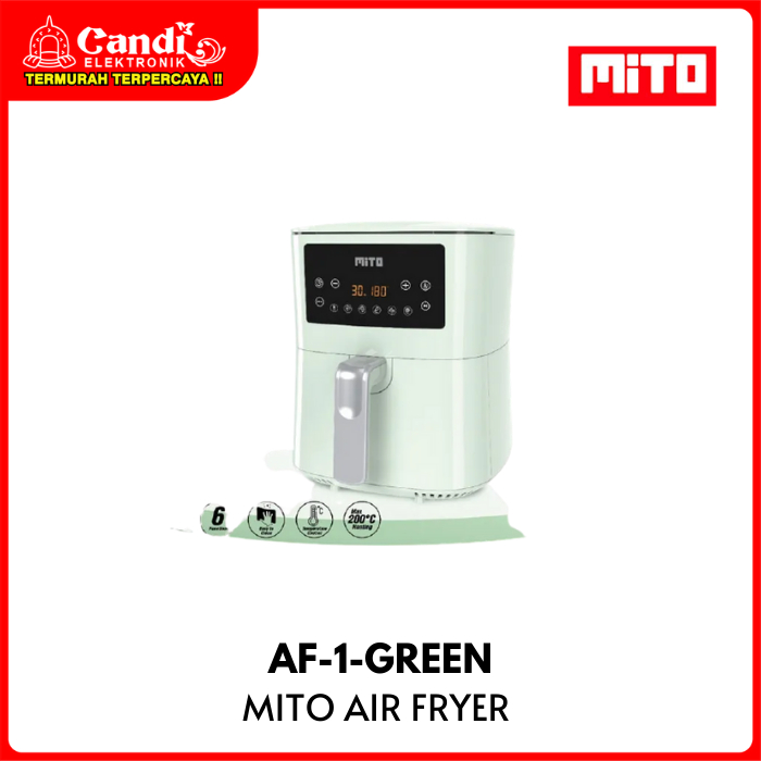 Jual MITO Digital Air Fryer 4 Liter Low Watt AF1 GREEN AF-1-GREEN ...
