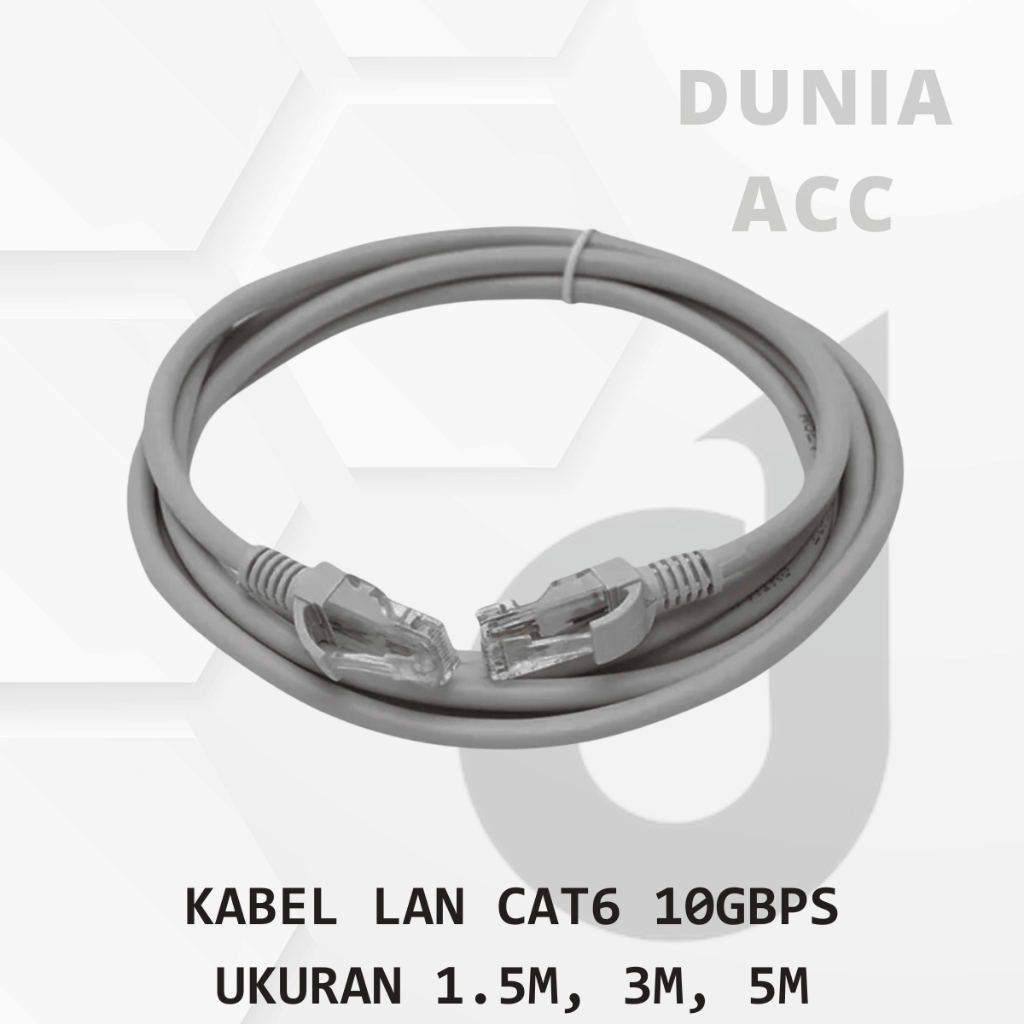 Jual KABEL LAN CAT6 UKURAN 1.5M, 3M, 5M SPEED 10 GBPS | Shopee Indonesia