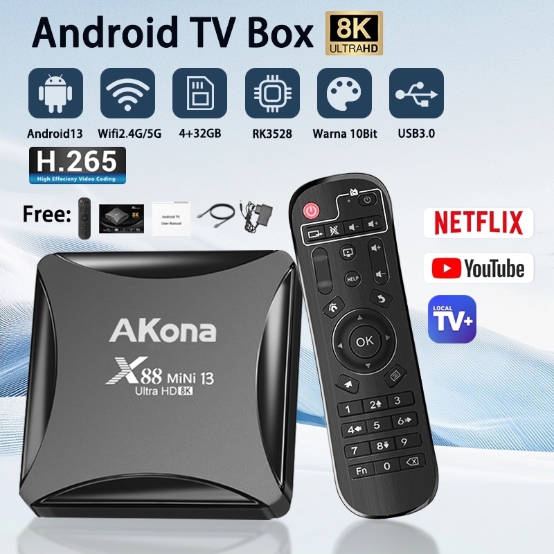 Jual Android Tv Box 8K UHD Android 13 OS Set Box Android Tv Ram 4Gb Rom ...