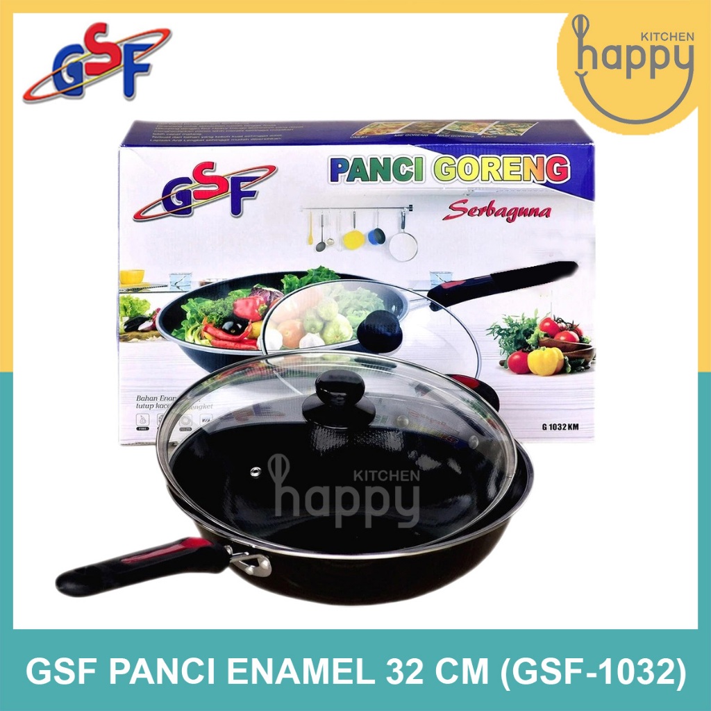 Jual Panci Wajan Enamel Diameter 32 CM Panci Enamel Anti Lengket GSF ...