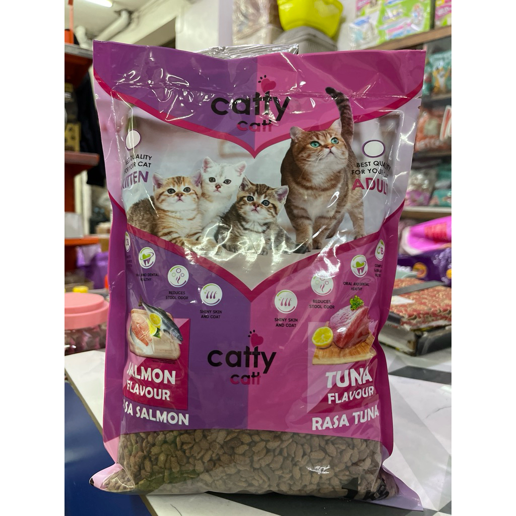 Jual CATTY CAT 1Kg | Makanan Kucing EKONOMIS Adult/Kitten | Shopee ...
