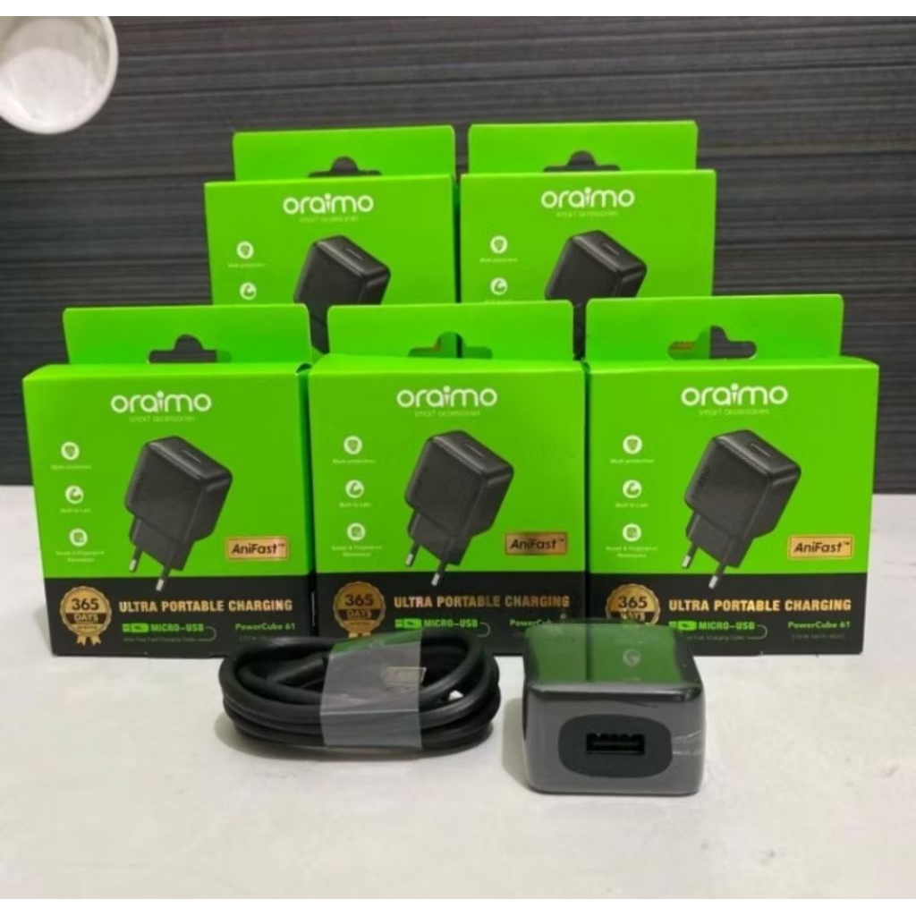 Jual Travel Charger Oraimo 1061E Support Fast Charging Free Kabel Micro ...