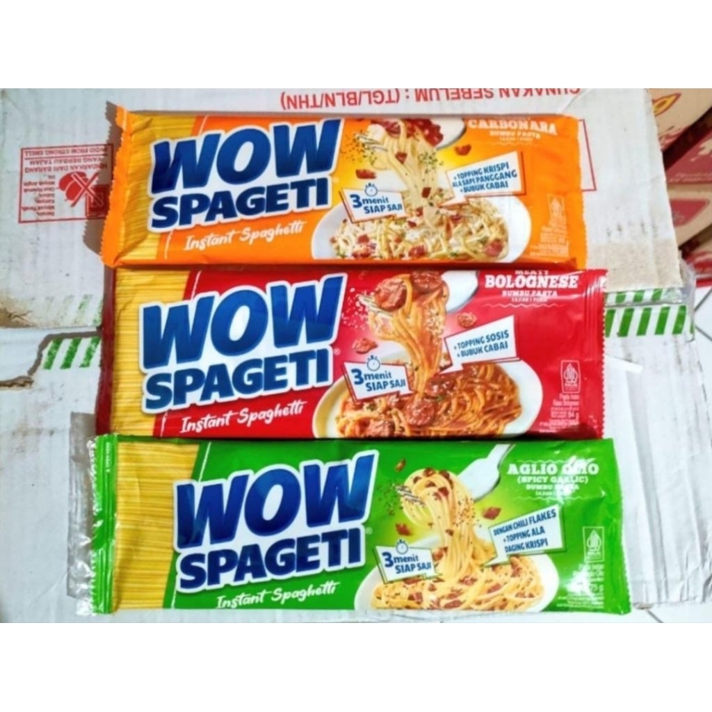 Jual WOW SPAGETI 100gr Ready 3 VARIANT RASA tulis di pesan untuk ...