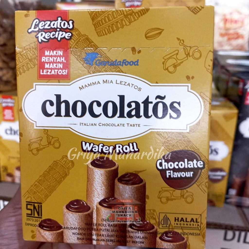 Jual Chocolatos Wafer Roll mini 1 box 24 pcs Snack Kiloan | Shopee ...