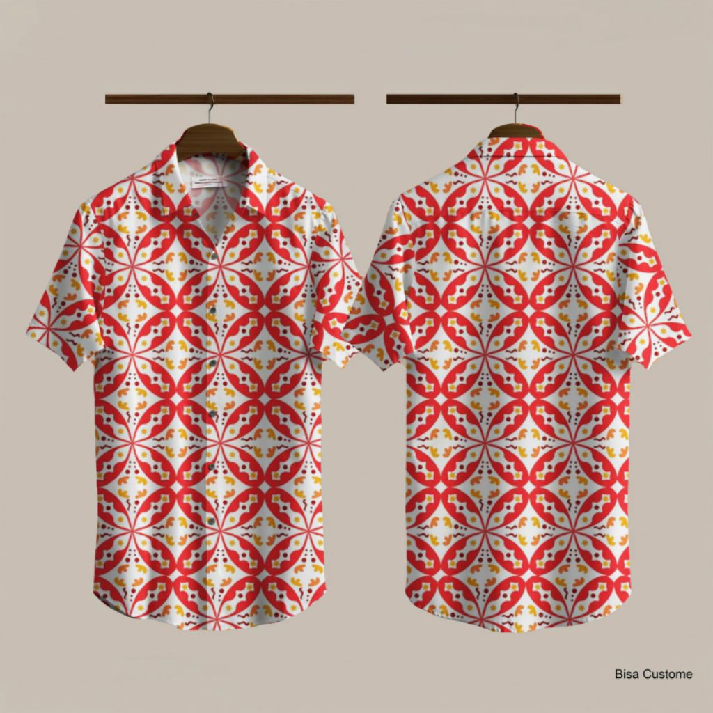 Jual Kemeja Batik merah putih HUT RI indonesia 2025 | Shopee Indonesia